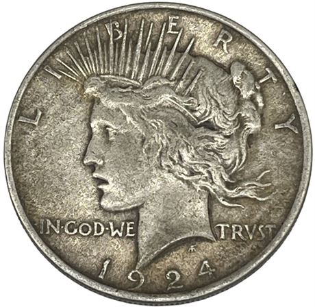 Rust Belt Revival Online Auctions - 1924 US Peace Silver Dollar Coin