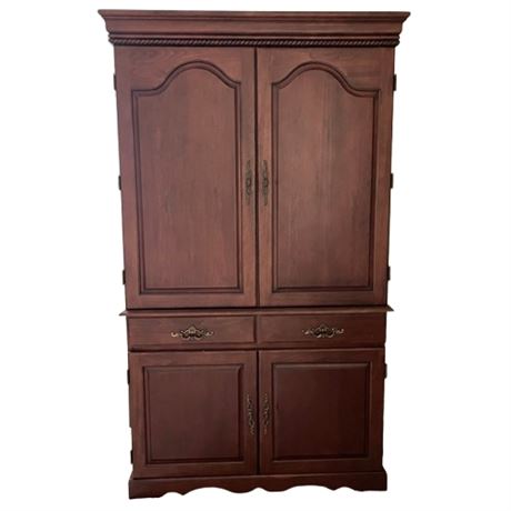 Rust Belt Revival Online Auctions - Traditional Cherry Computer Cabinet