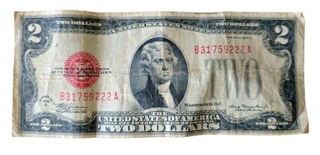 Rust Belt Revival Online Auctions - 1928 C Red Seal $2.00 bill B31759222A