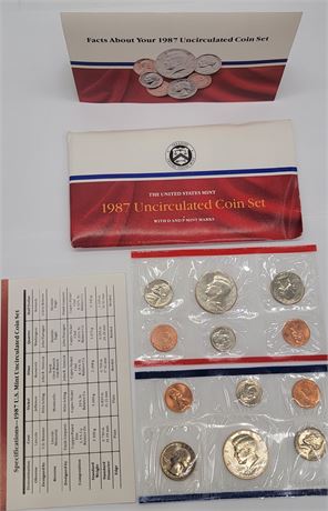 Rust Belt Revival Online Auctions - 1987 US Mint Uncirculated Coin Set ...