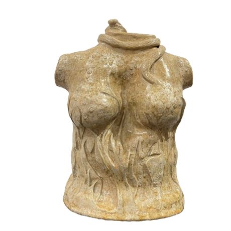 Rust Belt Revival Online Auctions - Female Torso Sculpture, Clay, Unsigned