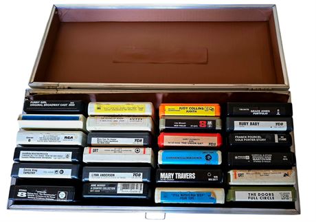 Rust Belt Revival Online Auctions - Case full of 8 track music tapes