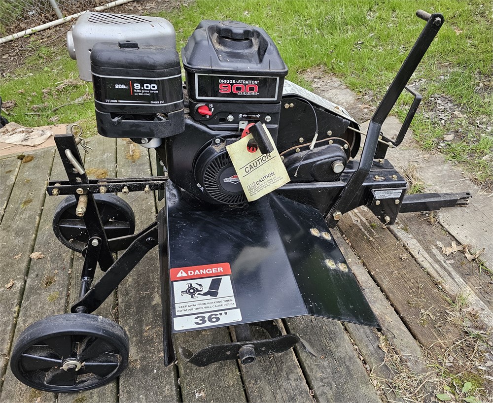 Rust Belt Revival Online Auctions - Craftsman 36" Pull Behind Tiller