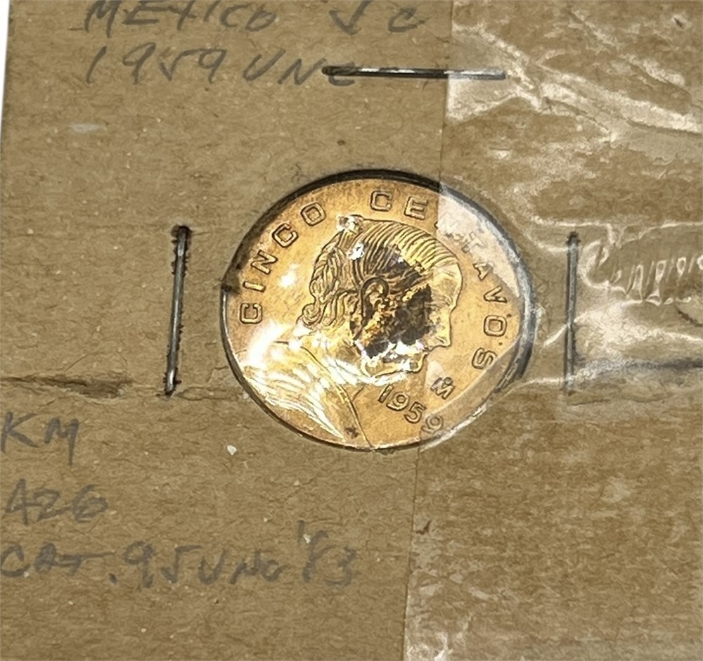 Rust Belt Revival Online Auctions - 1959 Uncirculated Mexican Coin