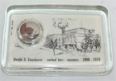 Rust Belt Revival Online Auctions - VTG Paperweight Pres Eisenhower