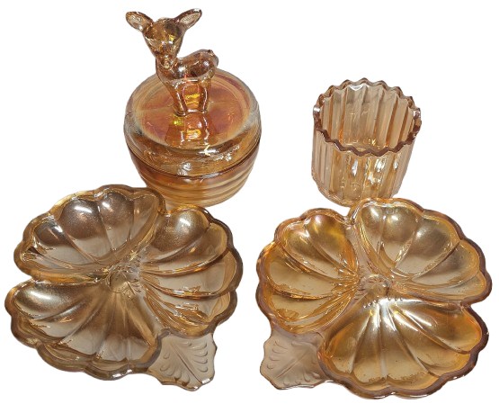 Rust Belt Revival Online Auctions - Jeannette Marigold Iridescent Glass ...