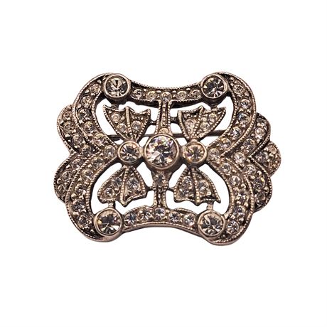 Rust Belt Revival Online Auctions - Sterling Silver Art Deco Rhinestone ...