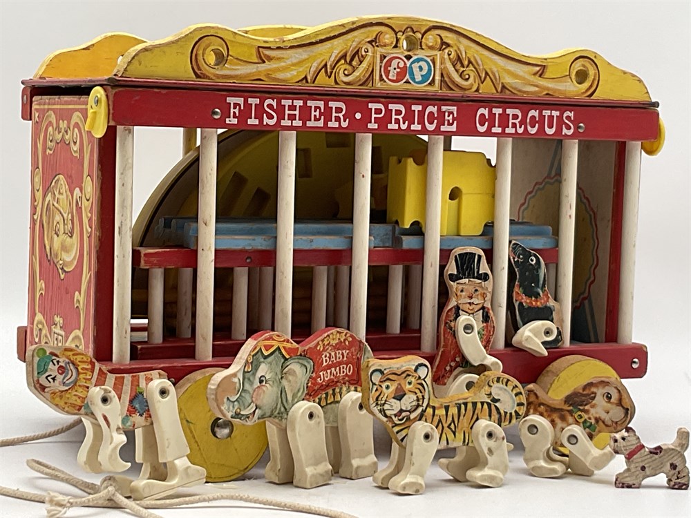 Rust Belt Revival Online Auctions - Vintage - FISHER PRICE Circus Wagon Set