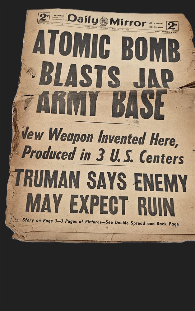 Rust Belt Revival Online Auctions - "Atomic Bomb Blasts Jap Army Base ...