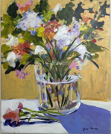 Rust Belt Revival Online Auctions - Jane Slivka Signed Original Floral ...