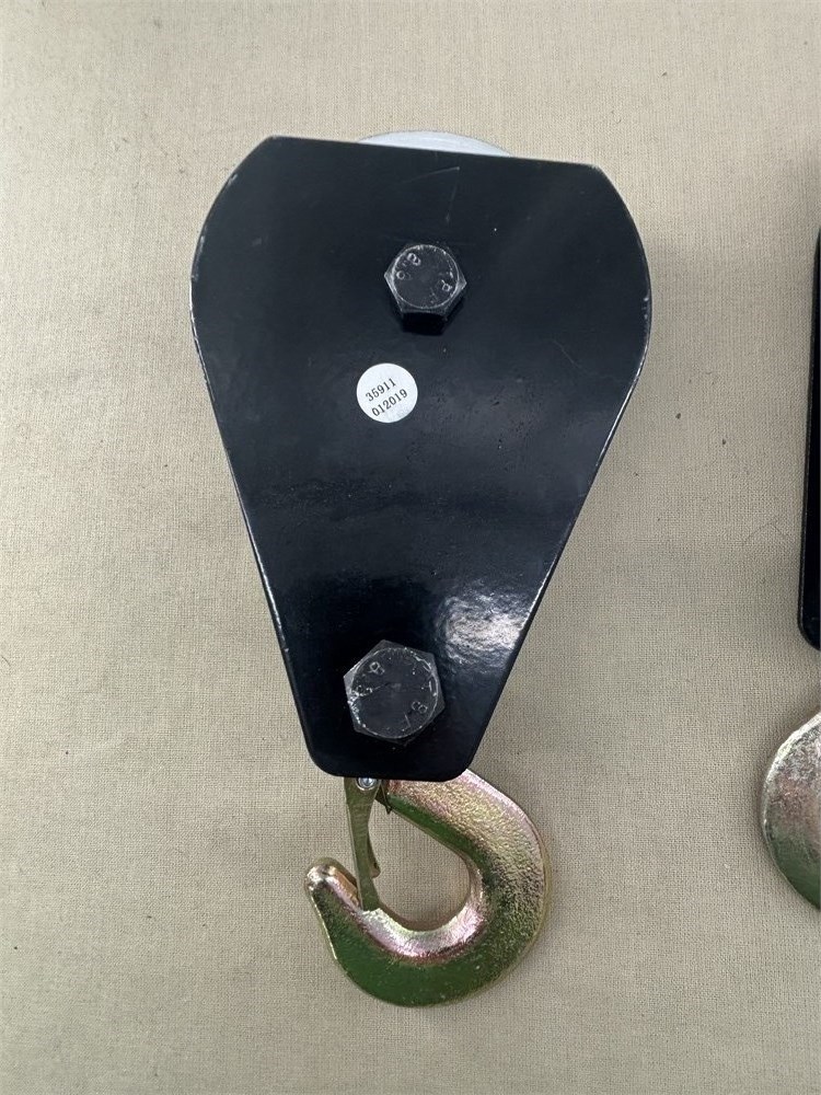 Rust Belt Revival Online Auctions - Pair Of Pulleys w/ Hooks.