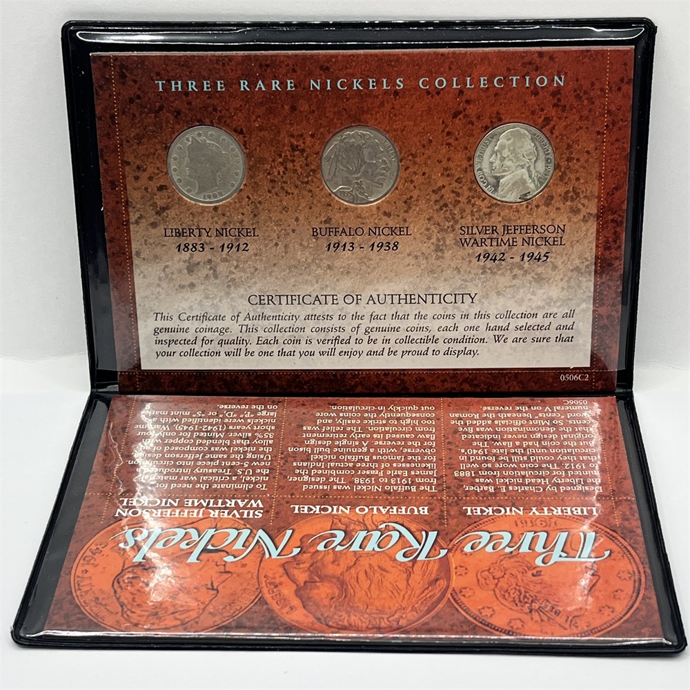 Rust Belt Revival Online Auctions - Three Rare Nickels Coin Set