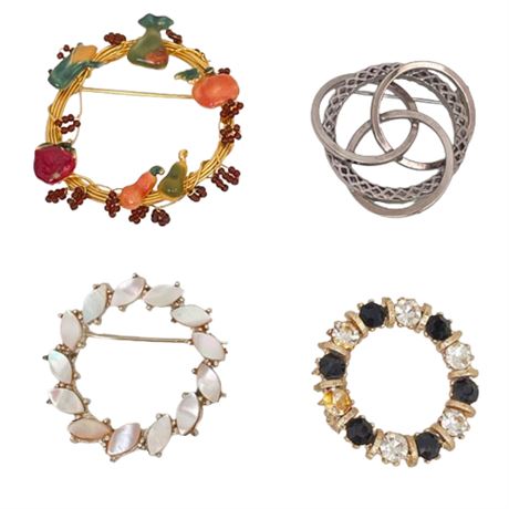 Rust Belt Revival Online Auctions - Vintage Circle Pins, Collection of ...