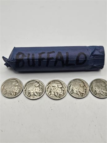 Rust Belt Revival Online Auctions - Full roll Buffalo nickels