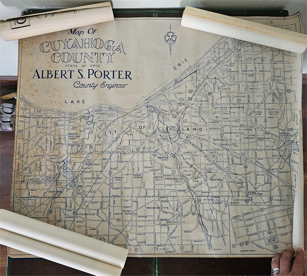 Rust Belt Revival Online Auctions - Cuyahoga County Map, Clipper Ship ...