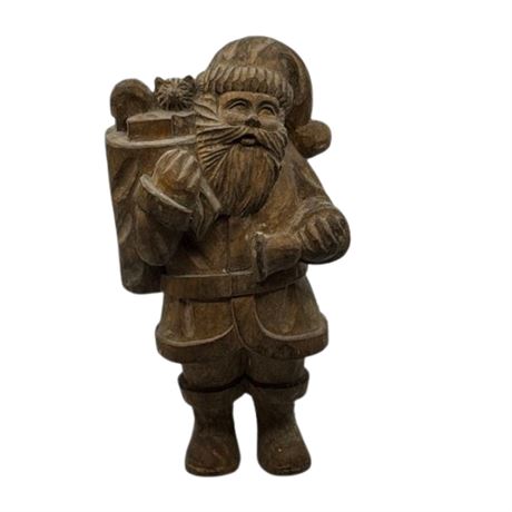 Rust Belt Revival Online Auctions - Antique Wood Paper Mache Santa ...