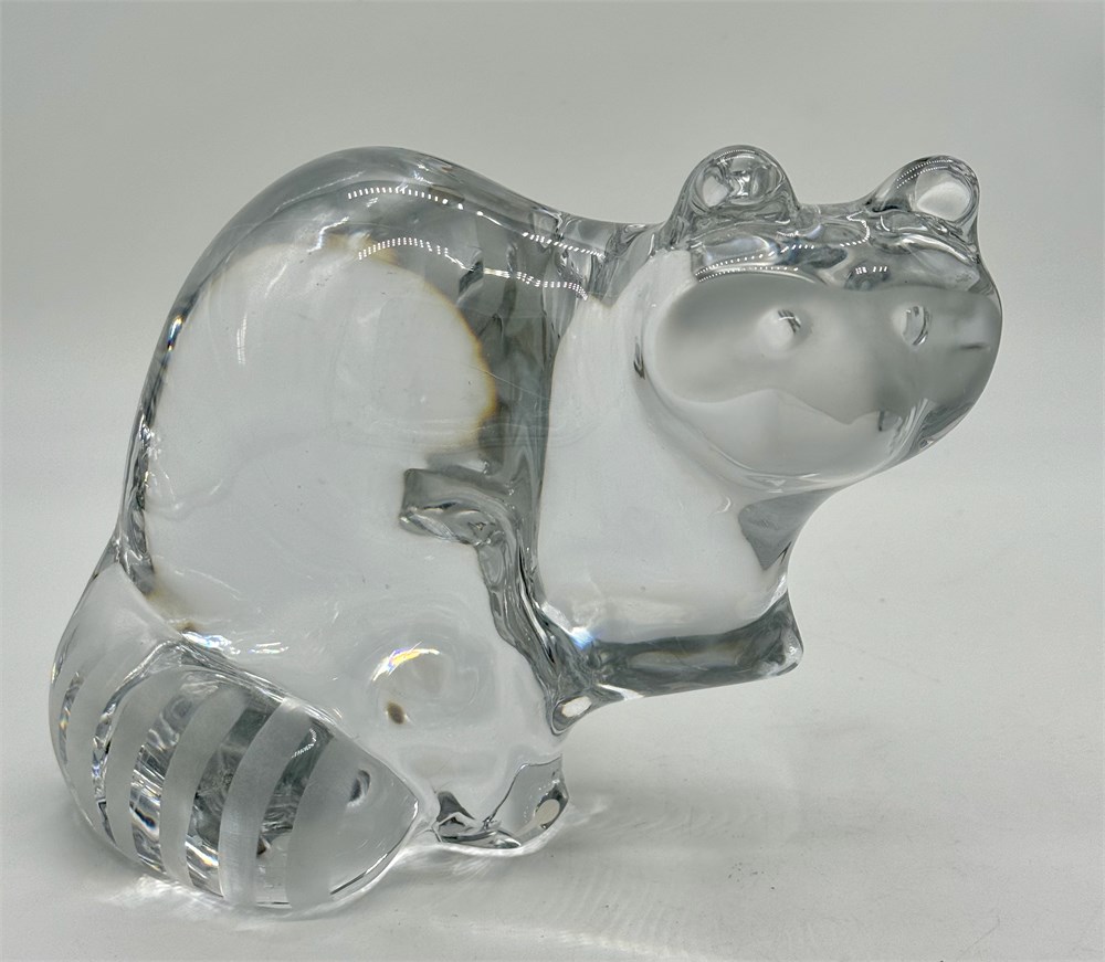 Rust Belt Revival Online Auctions - Daum Crystal Raccoon Figurine