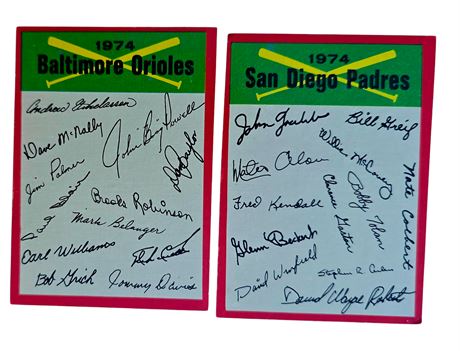 Rust Belt Revival Online Auctions - 1974 Baltimore Orioles / San Diego ...