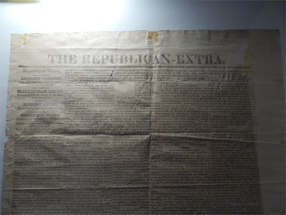 Rust Belt Revival Online Auctions - Vintage Framed Republic Extra ...