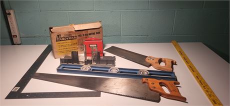 Rust Belt Revival Online Auctions - Hand Saws, Miter Box, Level, Yard ...