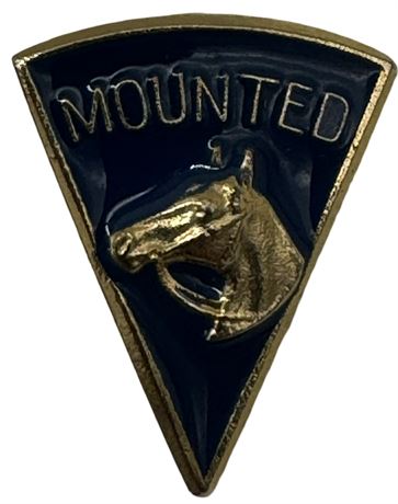 Rust Belt Revival Online Auctions - Enameled Mounted Police Badge Pin