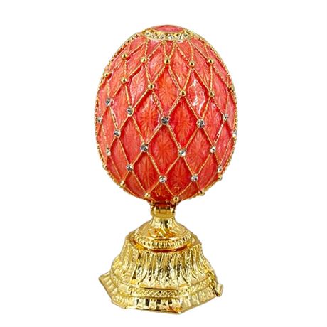 Rust Belt Revival Online Auctions - AKM Basket Faberge Style Easter Egg Box