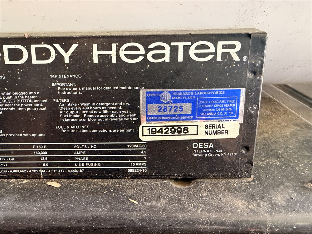 Rust Belt Revival Online Auctions - Reddy Heater 150,000 BTU Gas Heater