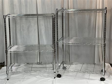 Rust Belt Revival Online Auctions - Chrome Storage Cart & Shelf