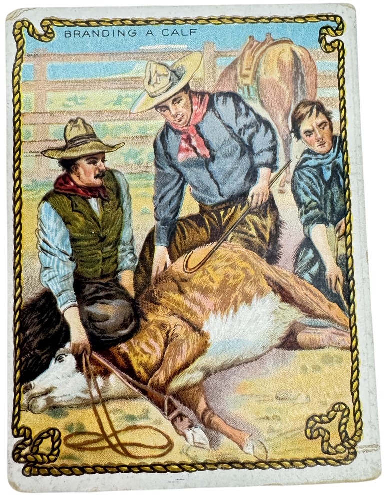Rust Belt Revival Online Auctions - 1910 Hassan Cigarette Card #T53 Cowboy Series