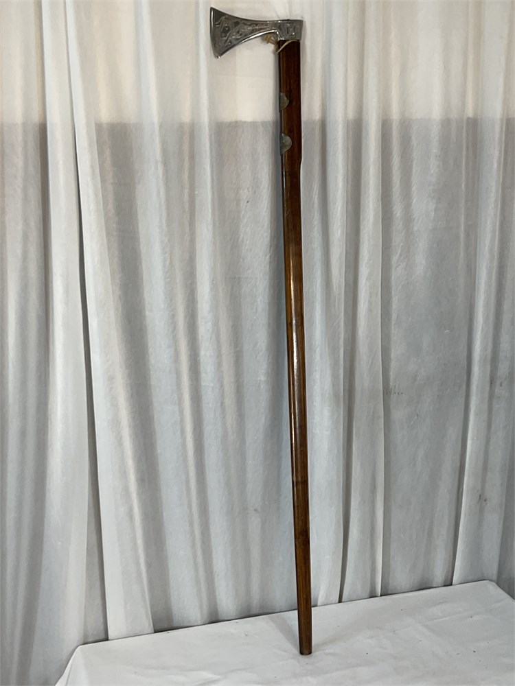 Rust Belt Revival Online Auctions - Silvertone Walking Stick / Axe / Cane