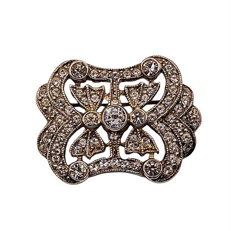 Rust Belt Revival Online Auctions - Sterling Silver Rhinestone Brooch