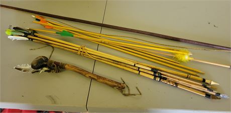 Rust Belt Revival Online Auctions - Feather Arrows and Bow