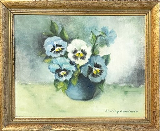 Rust Belt Revival Online Auctions - Shirley Goodman Floral Oil Painting