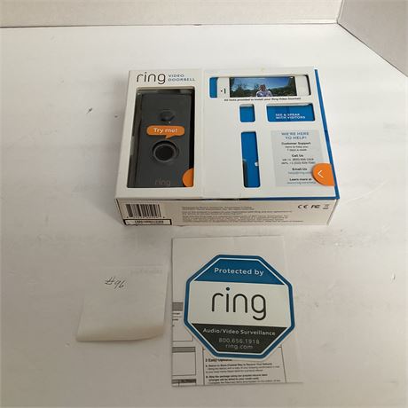 Rust Belt Revival Online Auctions - Ring video doorbell open box