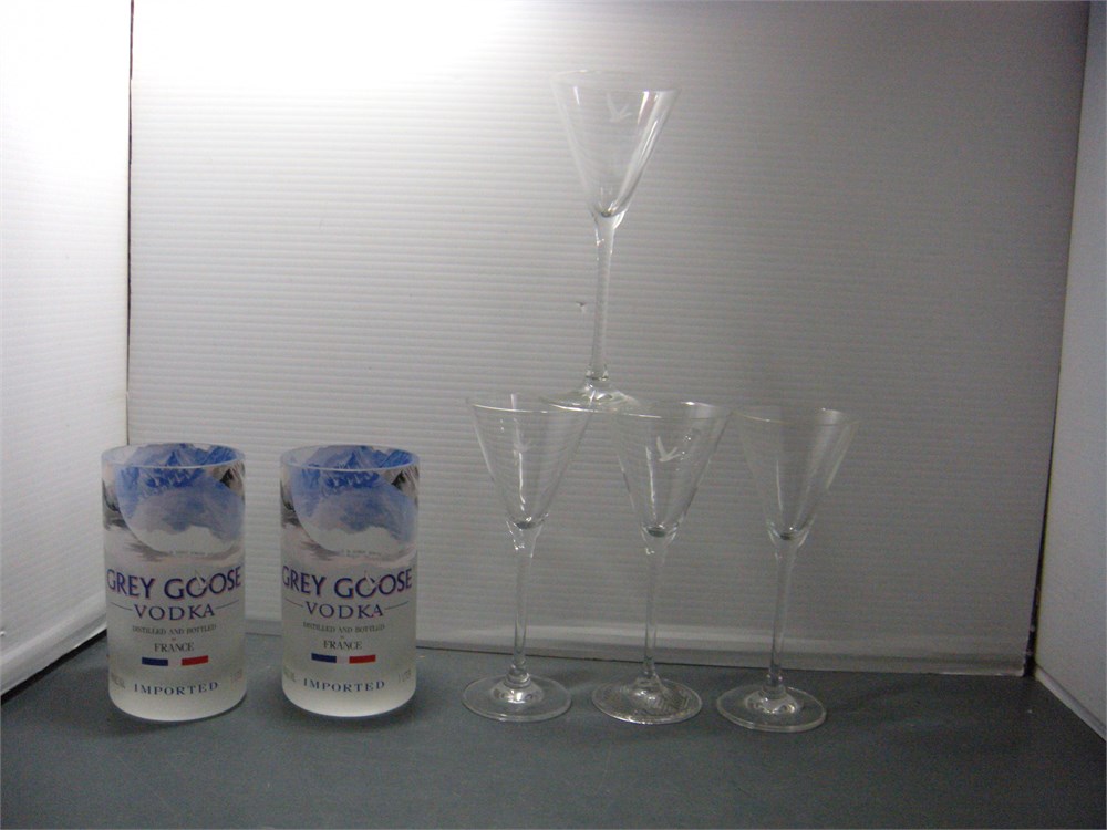 Rust Belt Revival Online Auctions - Grey Goose Vodka Bottles Cups ...