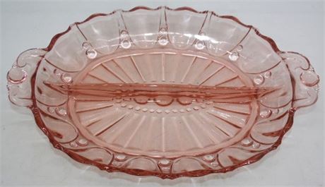 Rust Belt Revival Online Auctions - Pink depression oyster & pearl glass