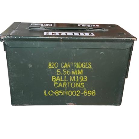 Rust Belt Revival Online Auctions - US Ammunition Case 820 Cartridge 5.56mm