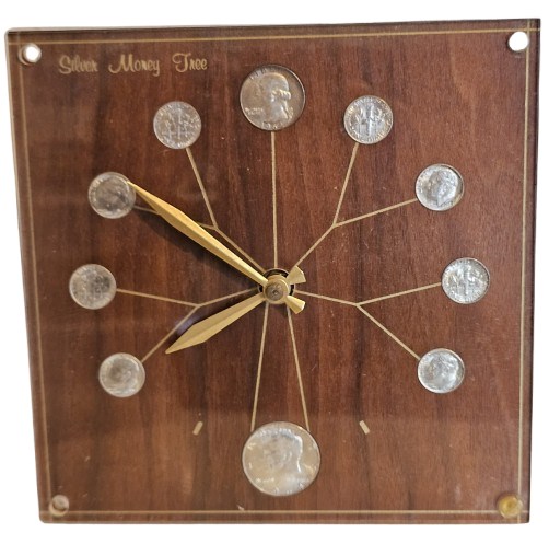 Rust Belt Revival Online Auctions - Silver Money Tree Walnut Clock, M.K ...