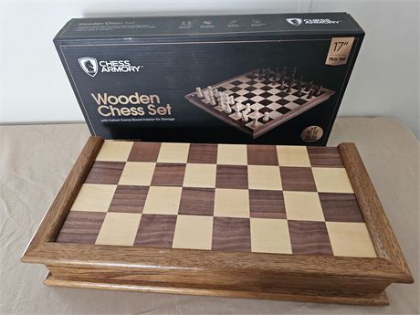 Rust Belt Revival Online Auctions - Chess Armory Wooden Chess Set