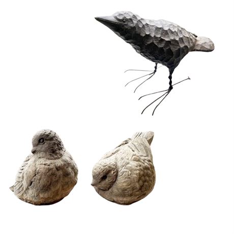 Rust Belt Revival Online Auctions - Bird Decor, Metal Crow and Concrete ...