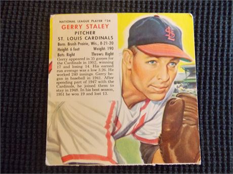 Rust Belt Revival Online Auctions - 1953 Red Man #24 Gerry Staley