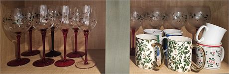 Rust Belt Revival Online Auctions - Holiday Stemware and Mugs