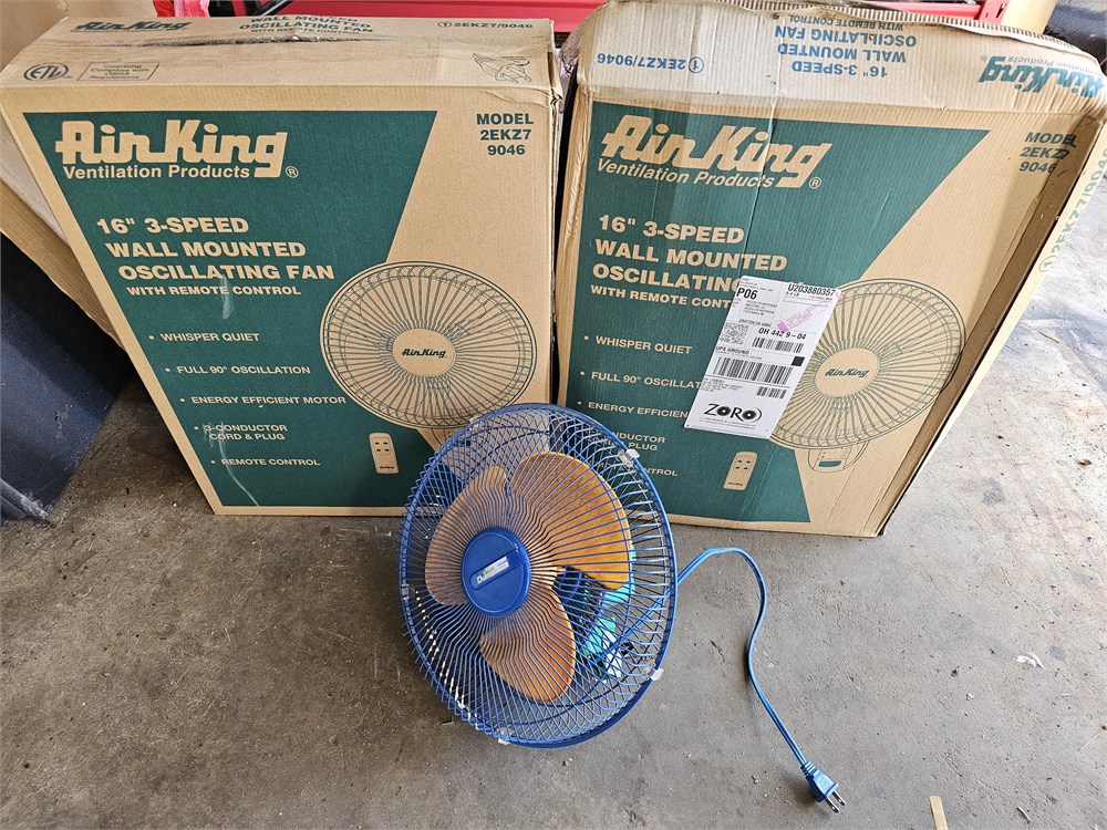 Rust Belt Revival Online Auctions - Air King 16" Wall Mounted Fans and More