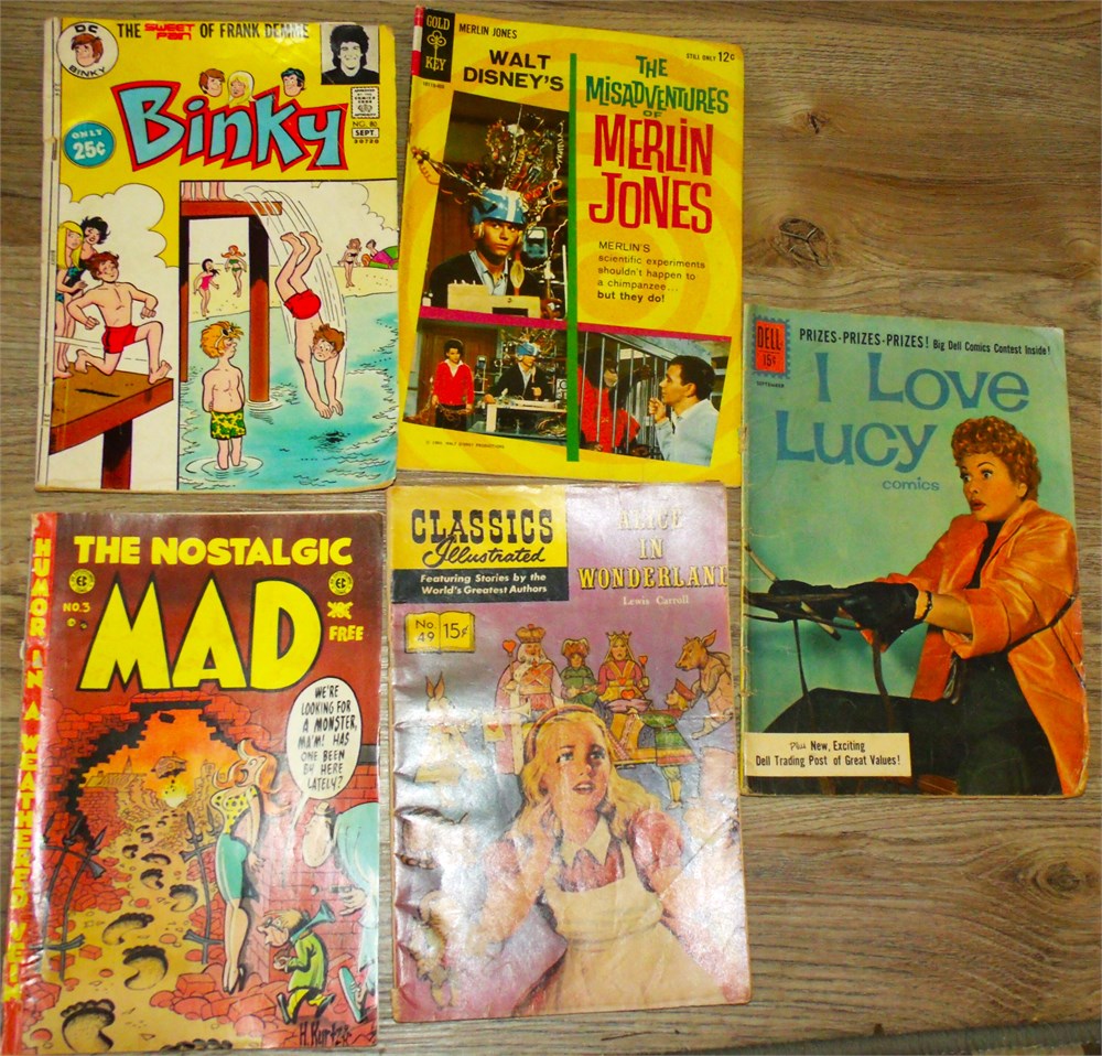 Rust Belt Revival Online Auctions - VTG Comic books LUCY MAD Merlin Jones