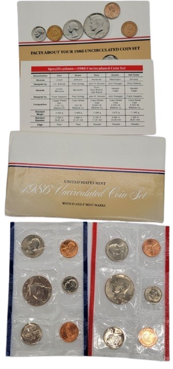 Rust Belt Revival Online Auctions - 1986 US Mint Coin Set W/Original ...
