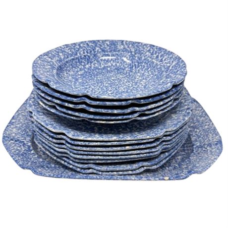 Rust Belt Revival Online Auctions - Vintage Design Craft Spongeware Lot ...