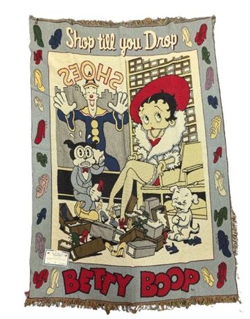 Rust Belt Revival Online Auctions - Betty Boop Shop till you Drop Throw ...