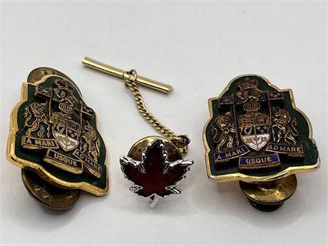 Rust Belt Revival Online Auctions - Vintage Canadian Army Pin Lot Flags ...