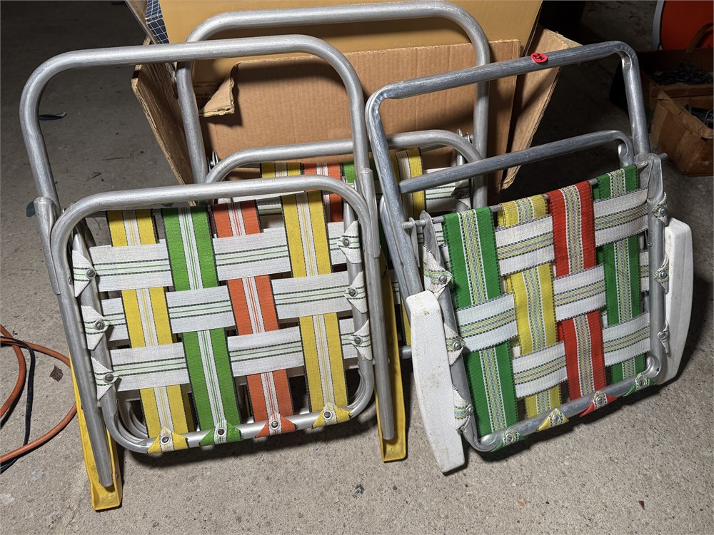 Rust Belt Revival Online Auctions - Three Children's outdoor Lawn Chairs