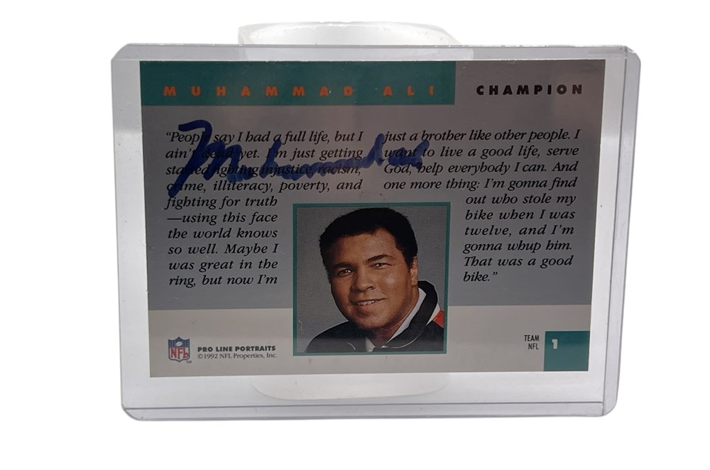 Rust Belt Revival Online Auctions - Muhammad Ali Champion NFL Signed Card